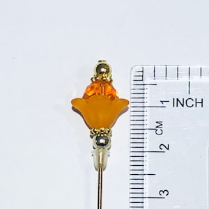 Beautiful Handmade Flower Pins - Lots of Colours, 2 Lengths - Etsy