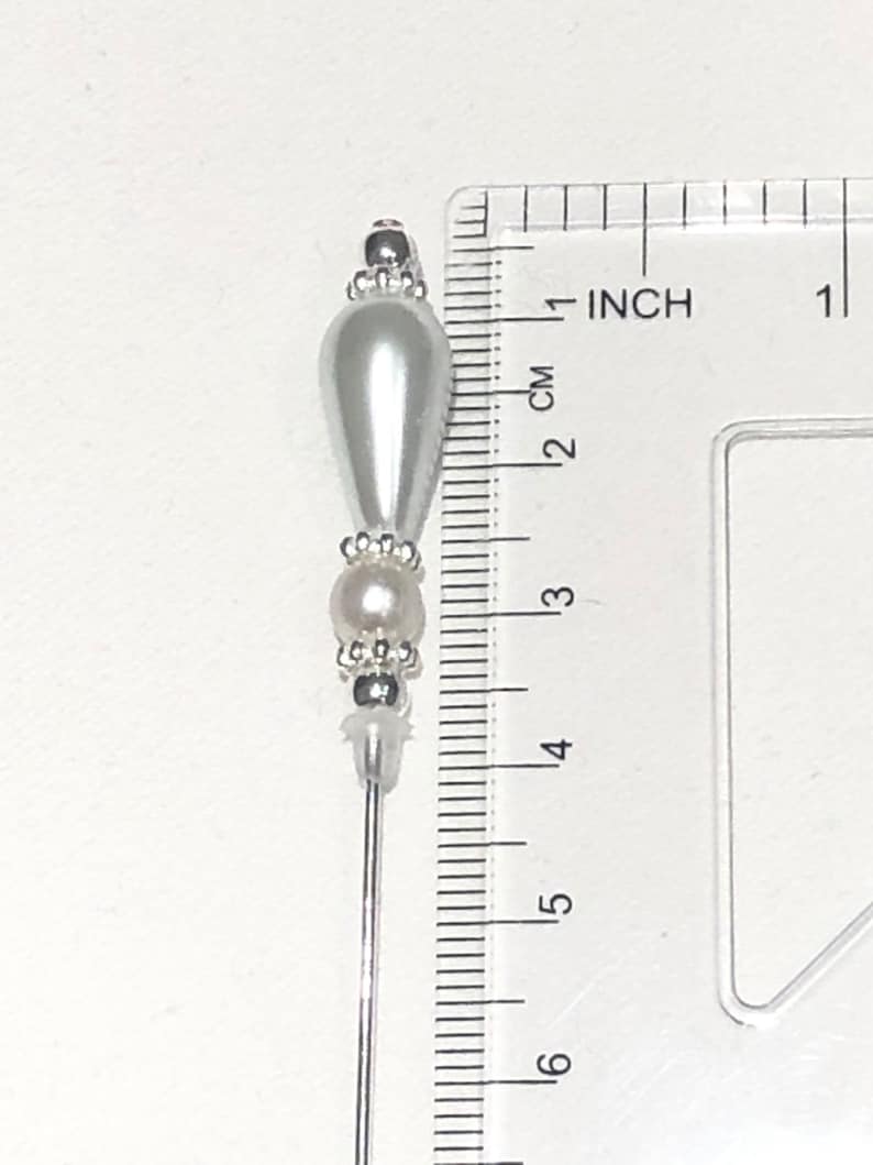 Teardrop Pearl Hat Pins in Silver or Gold With Choice of Length - Etsy