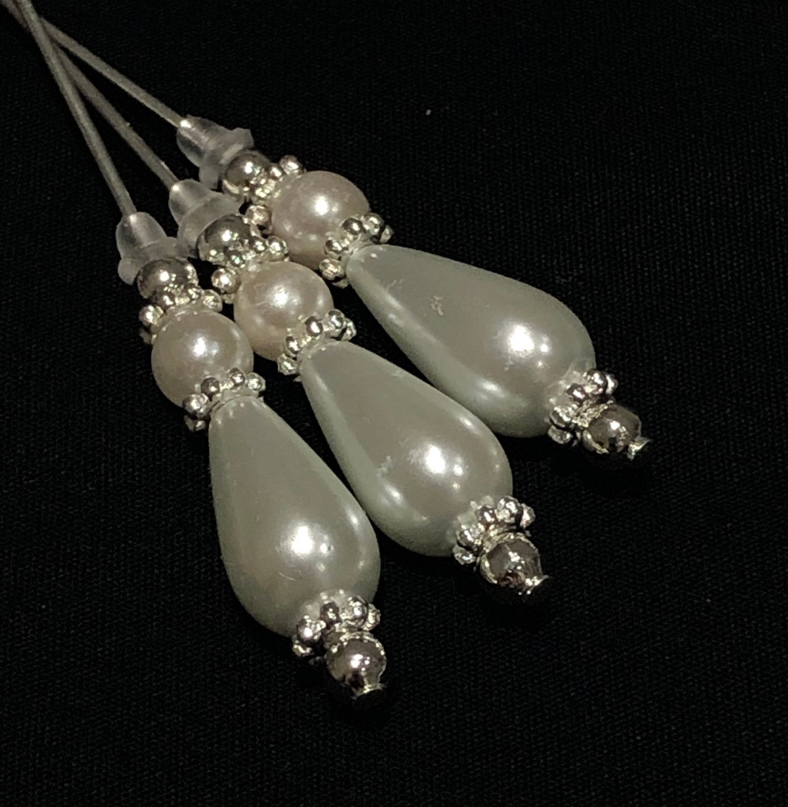 Teardrop Pearl Hat Pins in Silver or Gold With Choice of - Etsy