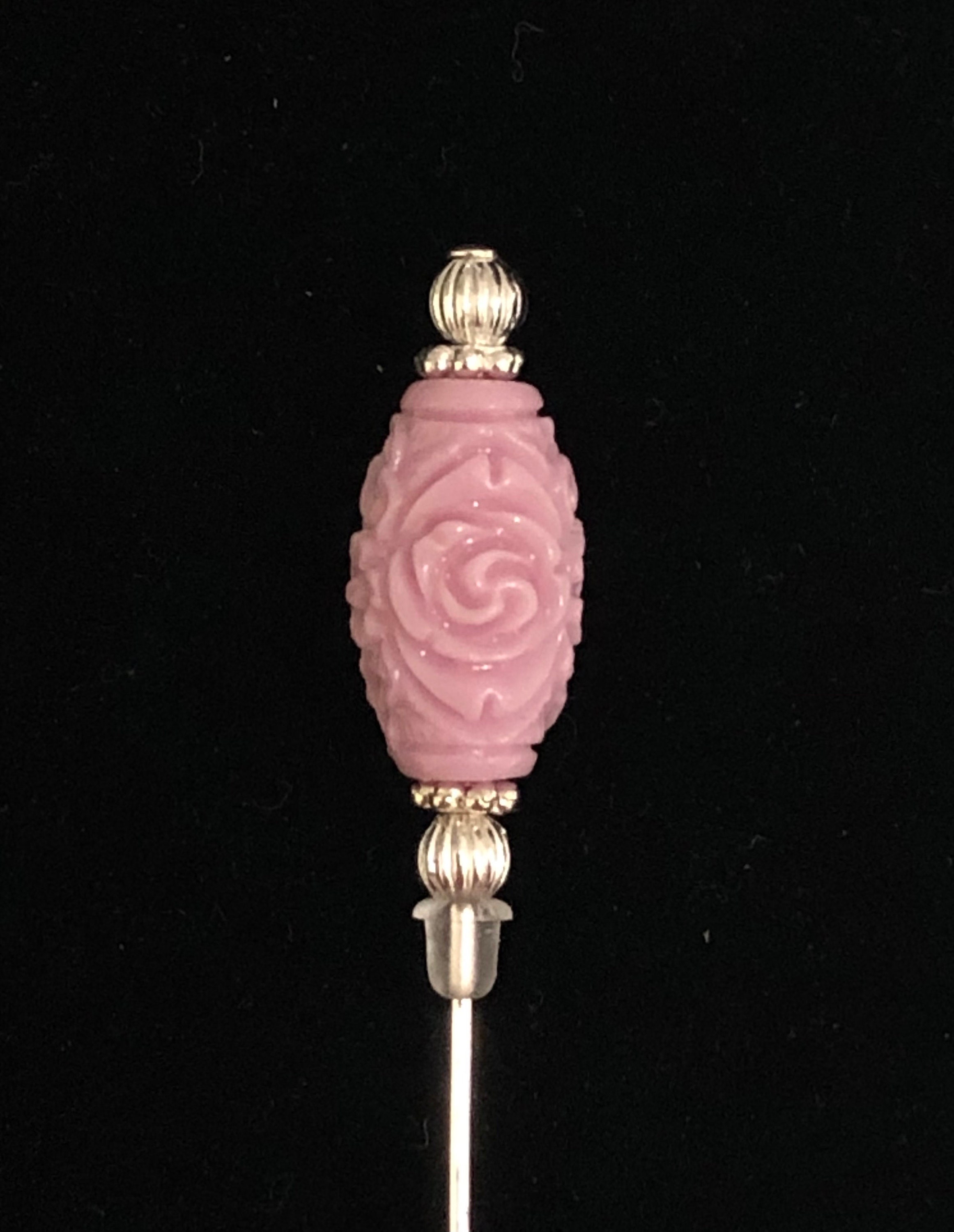 Pink/violet and Silver Flower Hat Pins/lapel Pins /hijab Pins: A ...