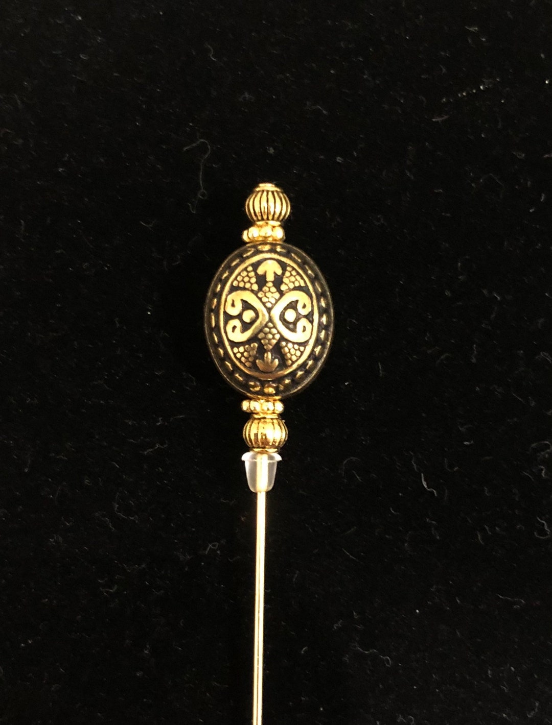 Oval Antiqued Gold Hat Pin in a Choice of Lengths - Etsy