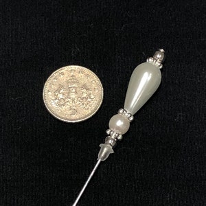 Teardrop Pearl Hat Pins in Silver or Gold With Choice of Length - Etsy