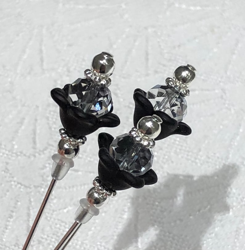 Beautiful Handmade Flower Pins Lots of Colours 2 Lengths - Etsy