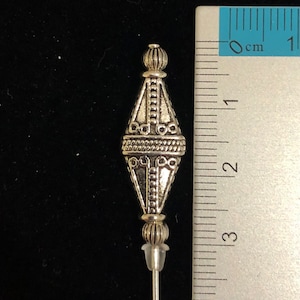 Tibetan Silver Hat Pins. A Selection of 3 Beautiful Designs in a Choice ...