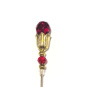 Crystal and Pearl Gold Hat Pins in a Choice of Colours and Length - Etsy