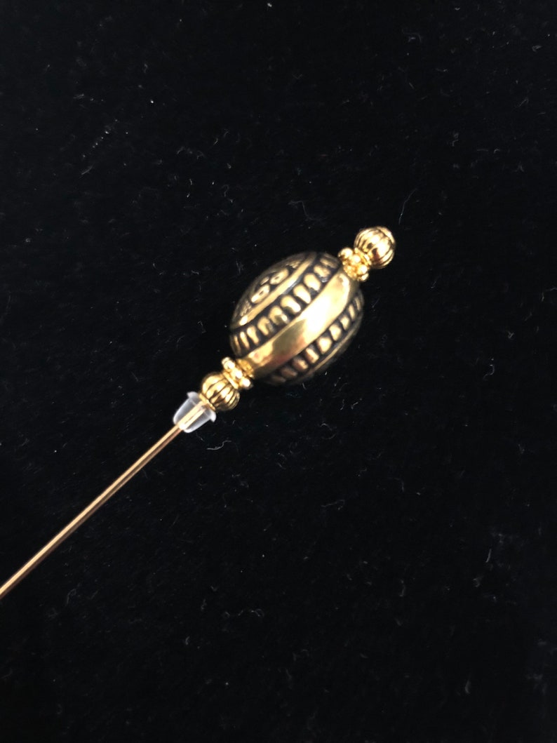 Oval Antiqued Gold Hat Pin in a Choice of Lengths - Etsy
