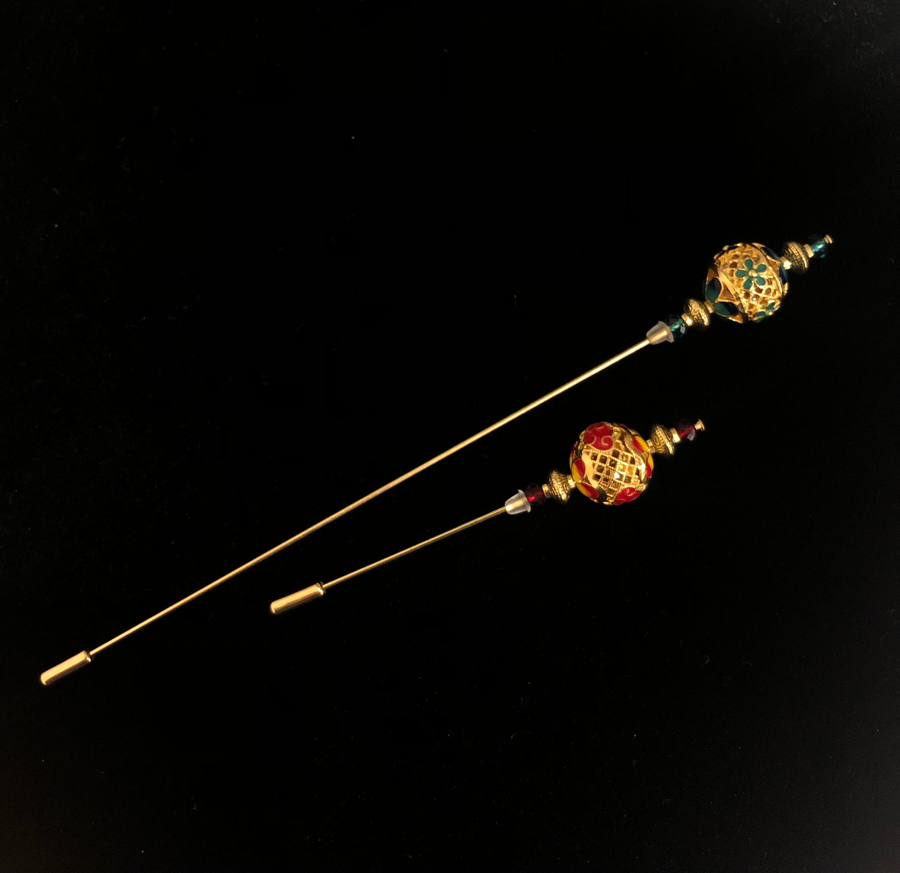 Decorative Gold Hat Pins/lapel Pins /hijab Pins/brooch Pins: 2 ...