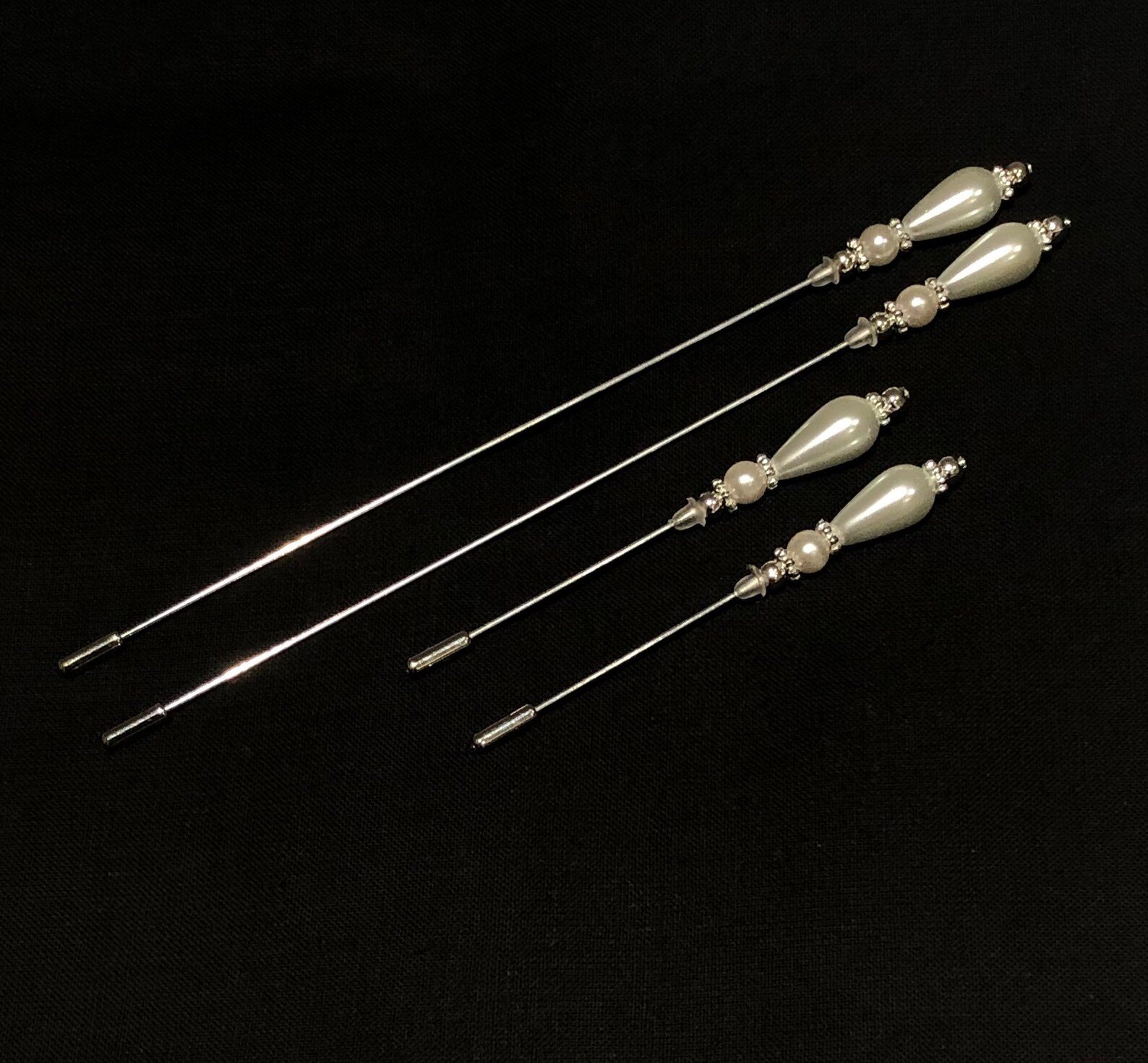 Teardrop Pearl Hat Pins in Silver or Gold With Choice of - Etsy