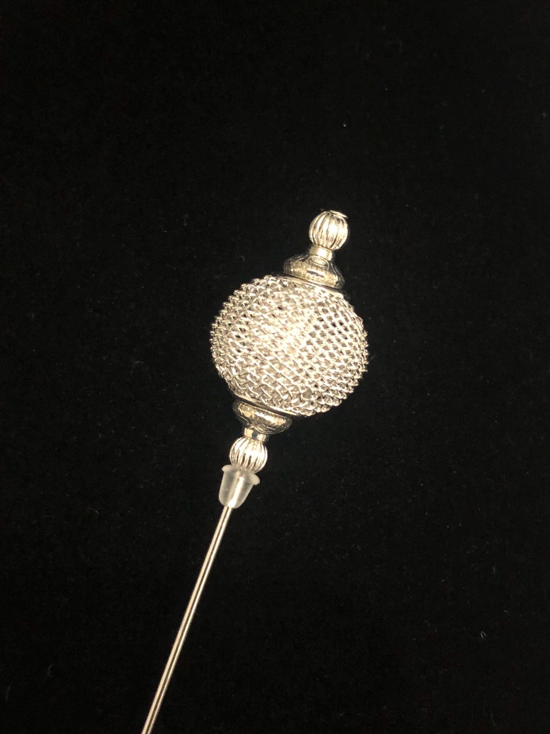 Silver Mesh Hatpins/stickpins/hijab Pins/lapel Pins in a Choice of 2 ...