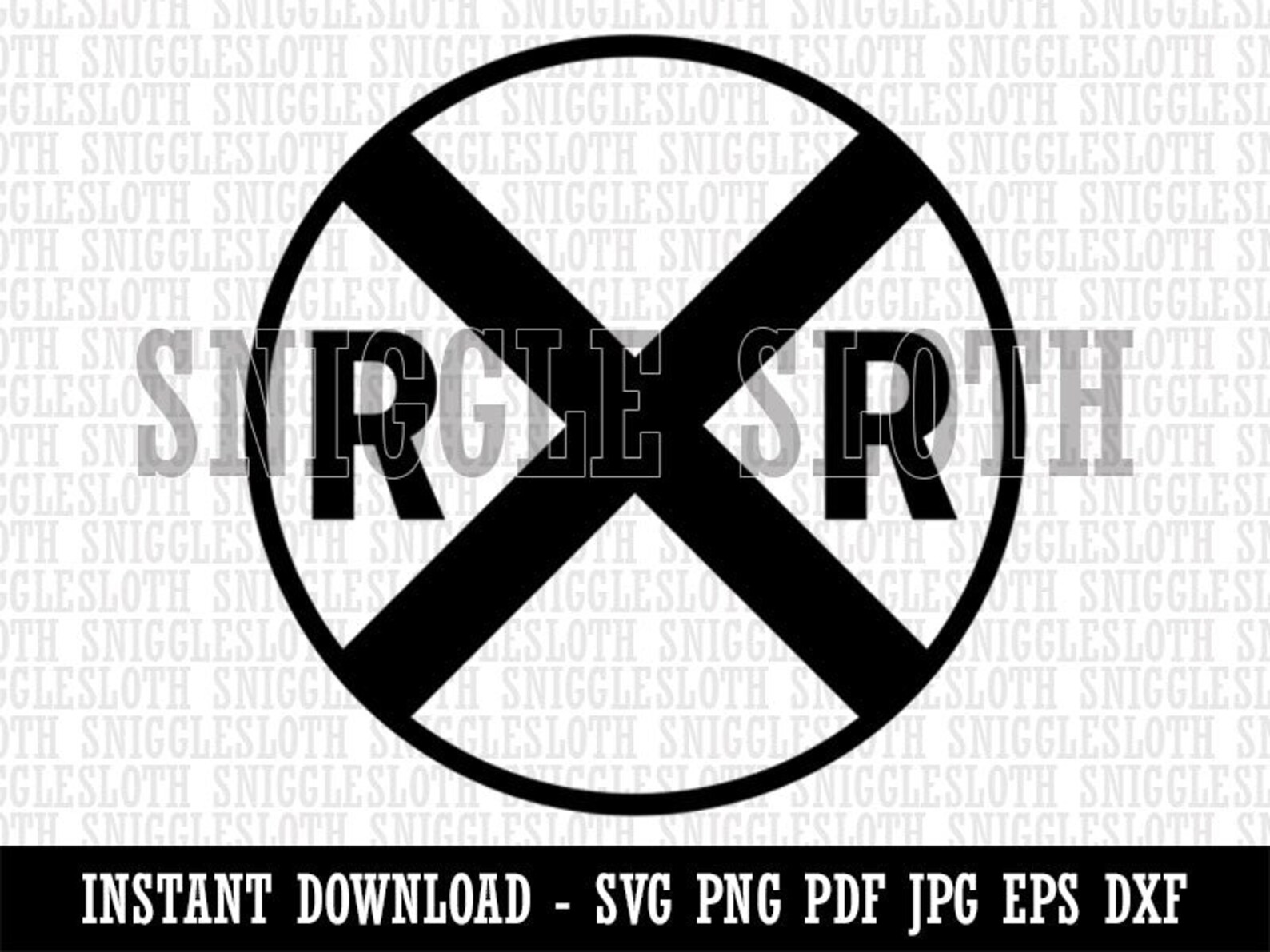 Railroad Crossing Train Clipart Instant Digital Download SVG - Etsy