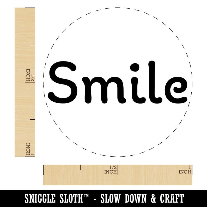 Smile Fun Text Rubber Stamp for Stamping Crafting Planners - Etsy
