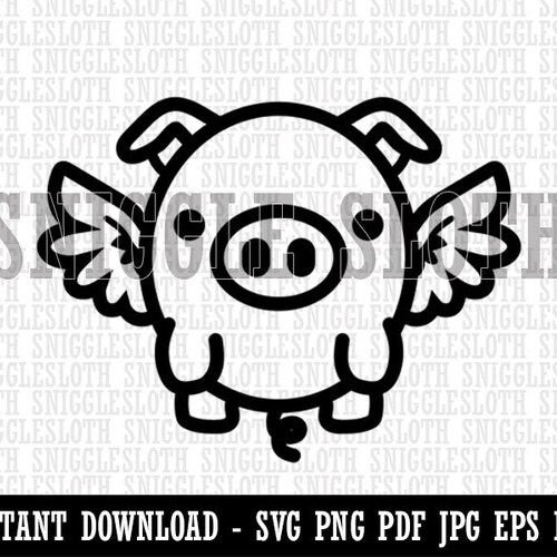 Cute Pig SVG PNG DXF Pdf. Cricut Cut Files Silhouette. Pig - Etsy