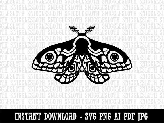 Emperor Moth Clipart Instant Digital Download AI PDF SVG Png | Etsy