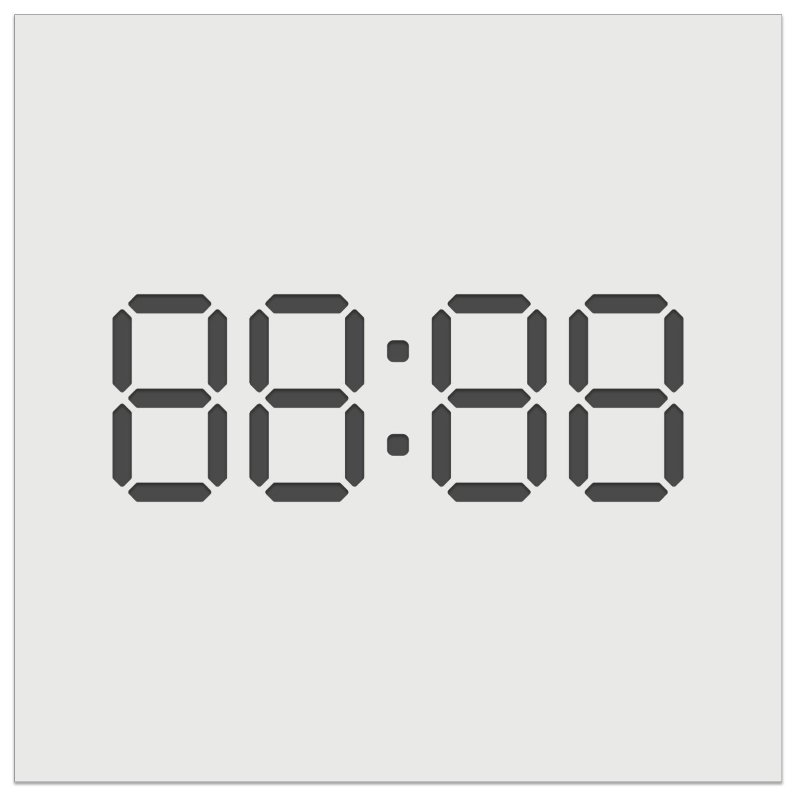 Digital Clock Numbers