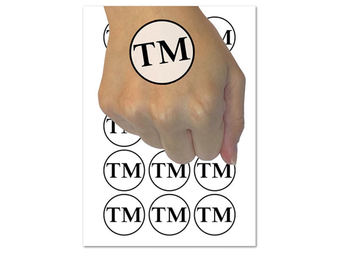 Trademark TM Symbol Temporary Tattoo Water Resistant Fake Body Art Set ...