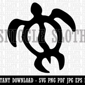 Honu Hawaiian Sea Turtle Clipart Instant Digital Download SVG EPS PNG ...