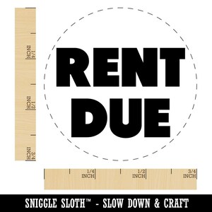 Rent Due Bold Text Bill Rubber Stamp for Stamping Crafting - Etsy