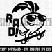 Totally Rad Radish on Skateboard Clipart Instant Digital Download SVG ...