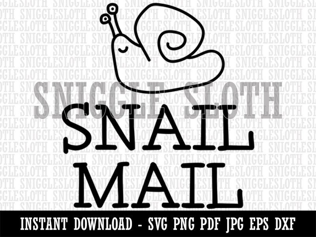 Snail Mail Cute Doodle Clipart Instant Digital Download SVG - Etsy