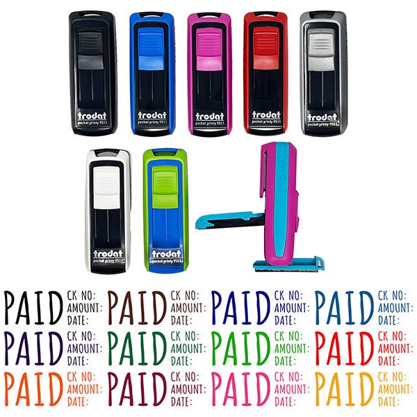 Paid Stamp With Check Number - Etsy