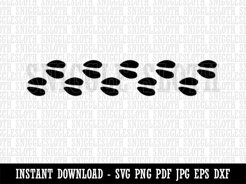 Deer Tracks Border Vertical Clipart Instant Digital Download | Etsy