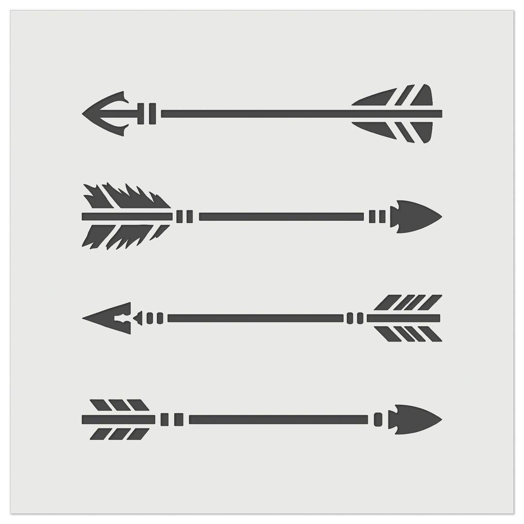 Set of Bow Arrow Pointers Wall Cookie DIY Craft Reusable Stencil - Etsy