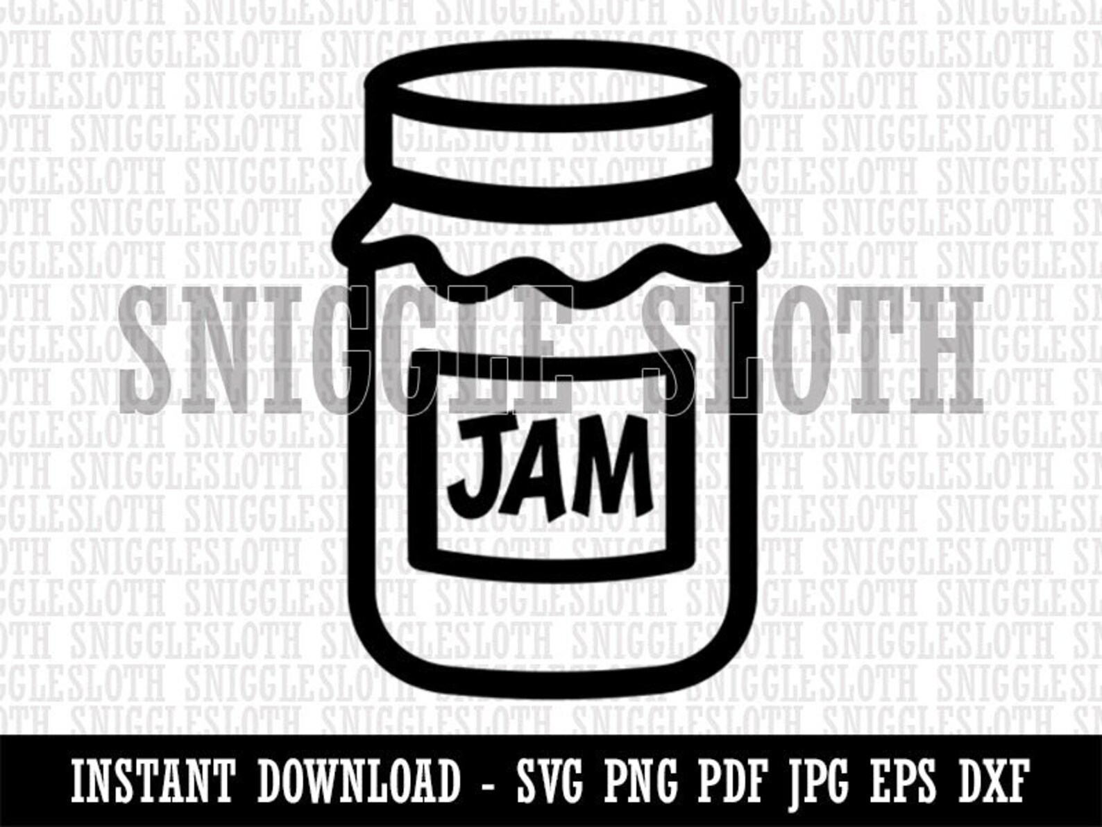 Jar of Jam Jelly Canning Clipart Instant Digital Download SVG - Etsy