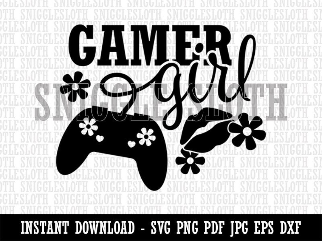 Gamer Girl With Controller Clipart Instant Digital Download - Etsy