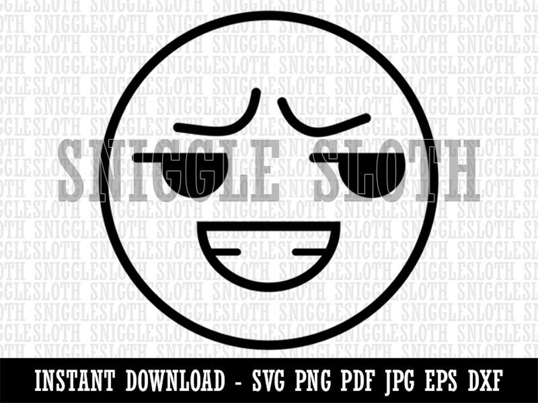 Kawaii Cute Smug Smirk Smile Face Clipart Instant Digital - Etsy