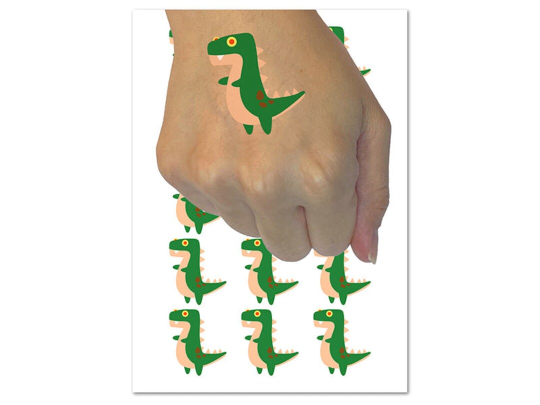 Tyrannosaurus Rex Dinosaur Doodle Temporary Tattoo Water Resistant Fake ...
