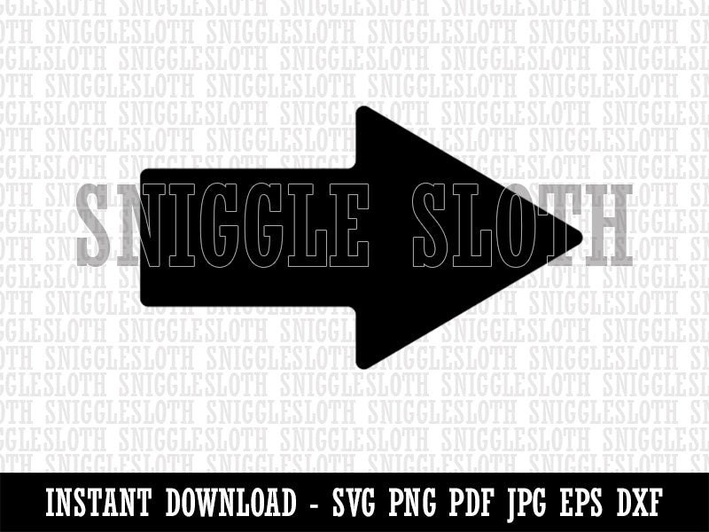 Arrow Rounded Corners Solid Clipart Instant Digital Download | Etsy