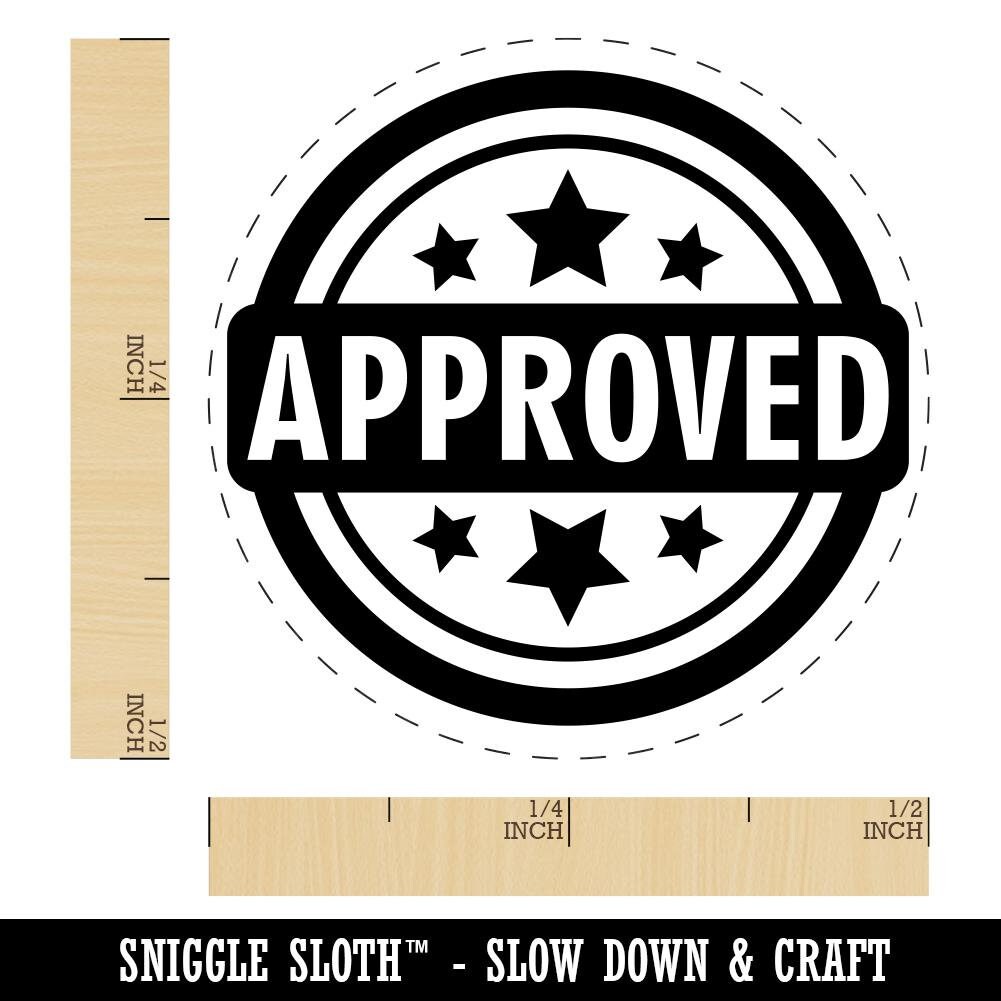 Approved With Stars Teacher Rubber Stamp for Stamping Crafting - Etsy