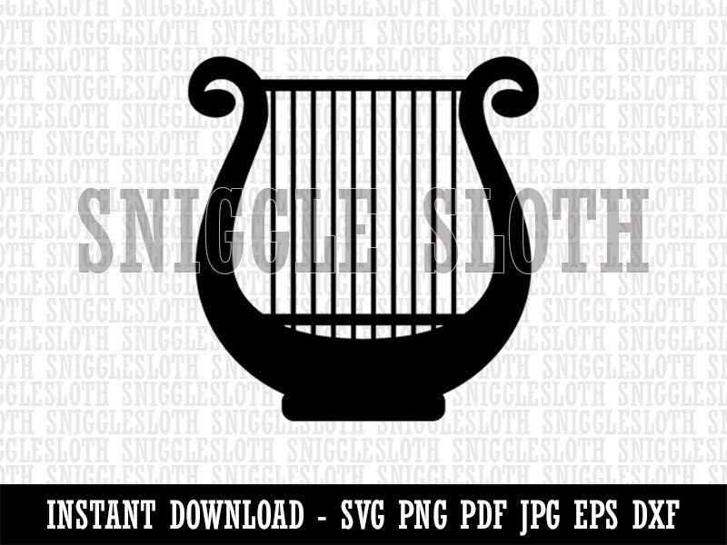 Papercraft Paper, Party & Kids Lyre Harp Musical Instrument Clipart ...