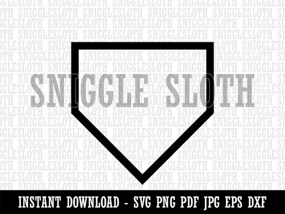 Home Plate Baseball Outline Clipart Instant Digital Download | Etsy
