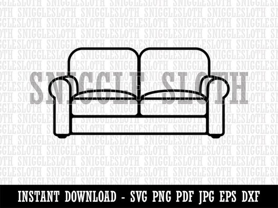Scrapbooking Papercraft Couch Cut Files Couch Png Pdf Couch #2 Svg ...