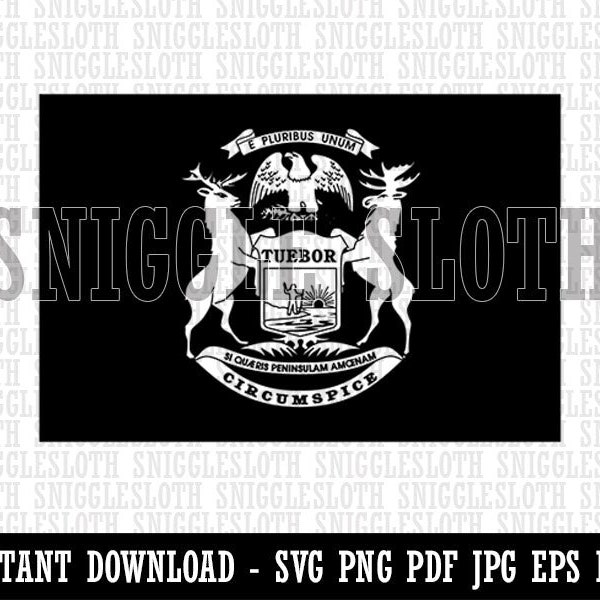 Michigan State Seal Svg - Etsy