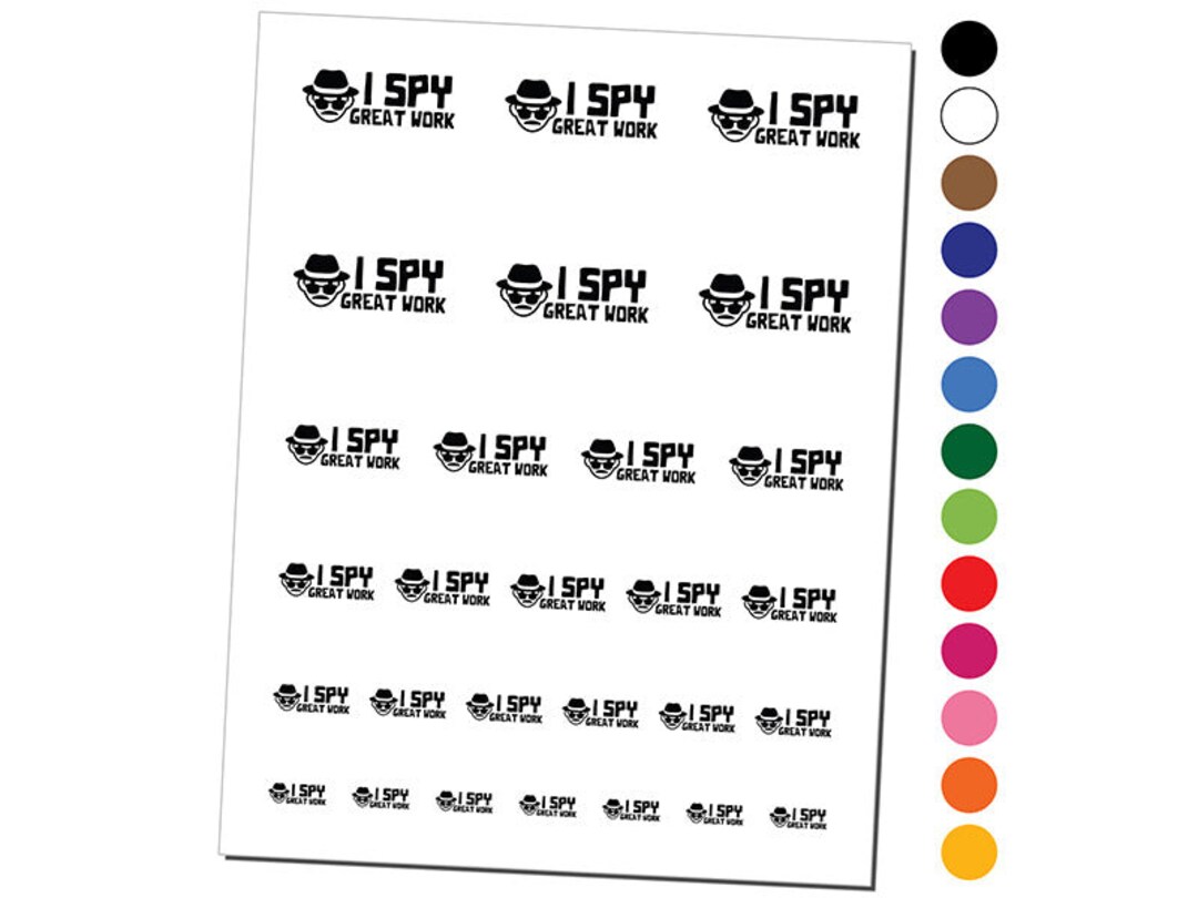 I Spy Great Work Detective Teacher Student School Temporary - Etsy