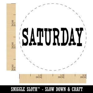 Saturday Text Rubber Stamp for Stamping Crafting Planners - Etsy