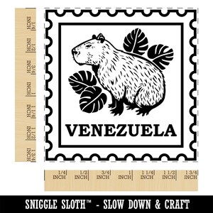 Venezuela Travel Friendly Capybara Square Rubber Stamp for Stamping ...