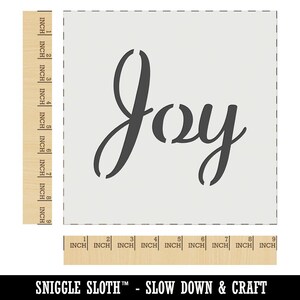 Joy Cursive Text Wall Cookie DIY Craft Reusable Stencil | Etsy