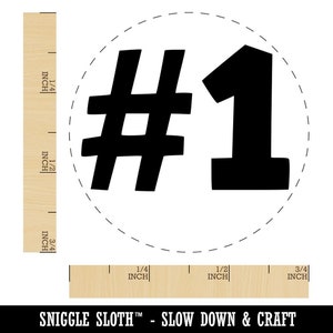 Number One 1 Fun Text Rubber Stamp for Stamping Crafting - Etsy
