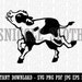 Happy Prancing Spotted Cow Calf Clipart Instant Digital - Etsy