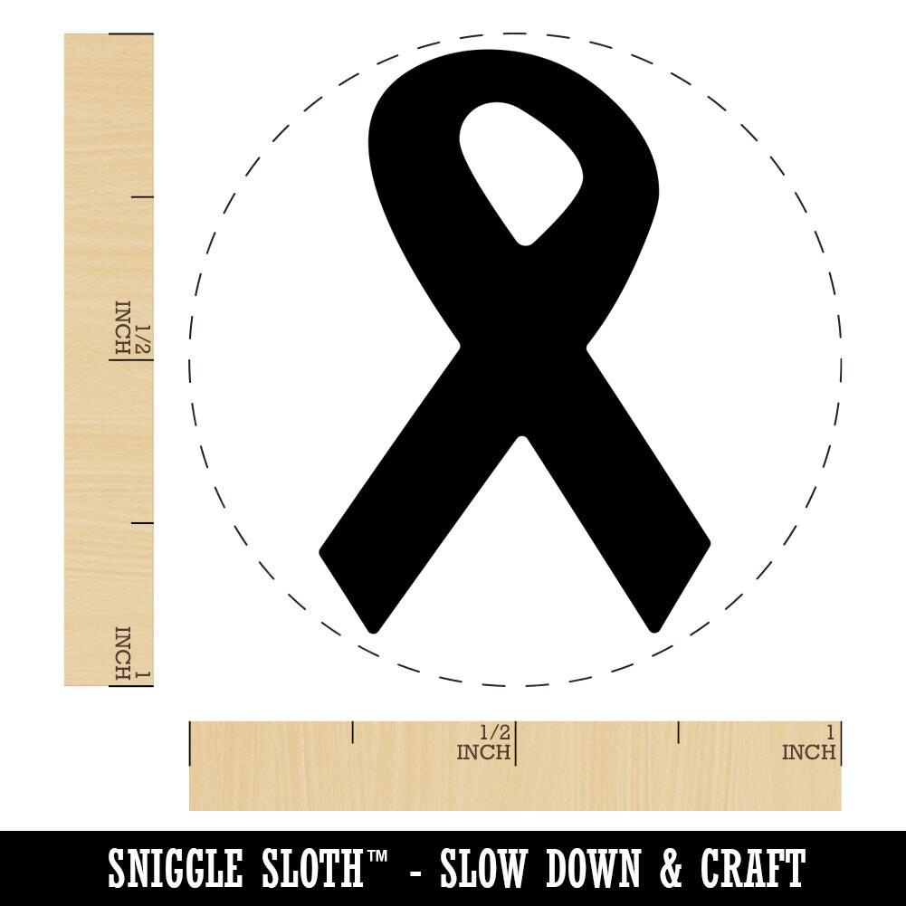 Awareness Ribbon Solid Self-inking Rubber Stamp for Stamping | Etsy