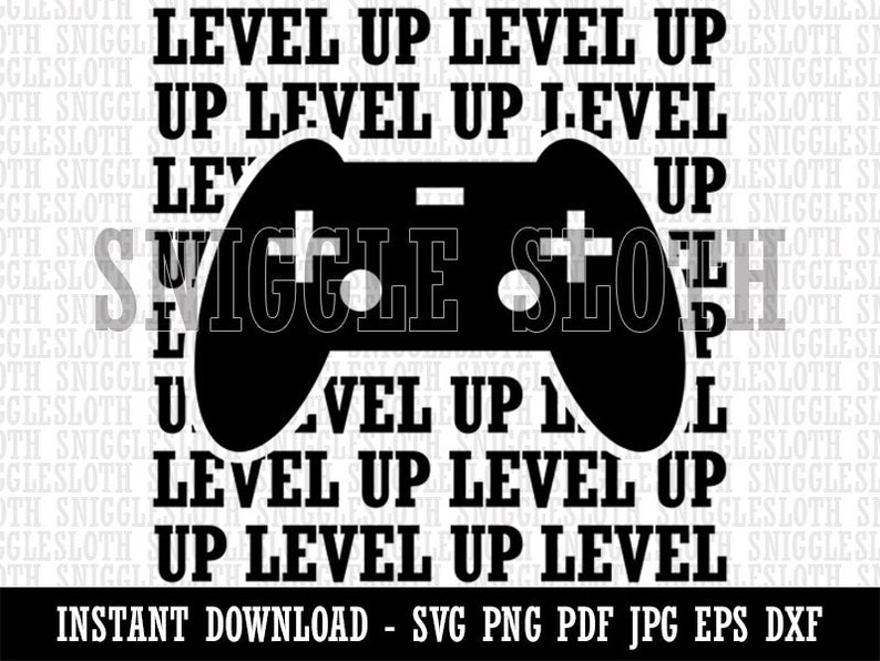 Level up Game Controller Clipart Instant Digital Download SVG - Etsy