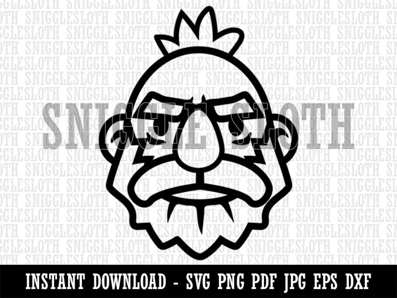 Dwarf Male Character Face Clipart Instant Digital Download SVG | Etsy