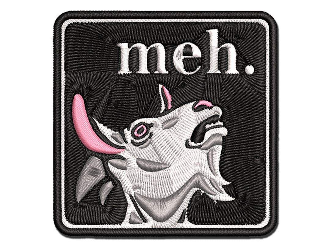 Meh Goat Multi-color Embroidered Iron-on Patch Applique - Etsy
