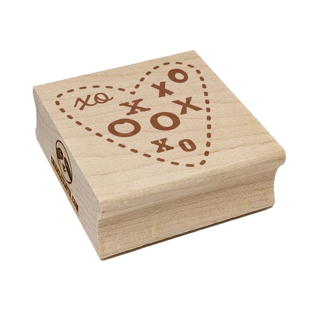Heart XO Love Square Rubber Stamp for Stamping Crafting - Etsy