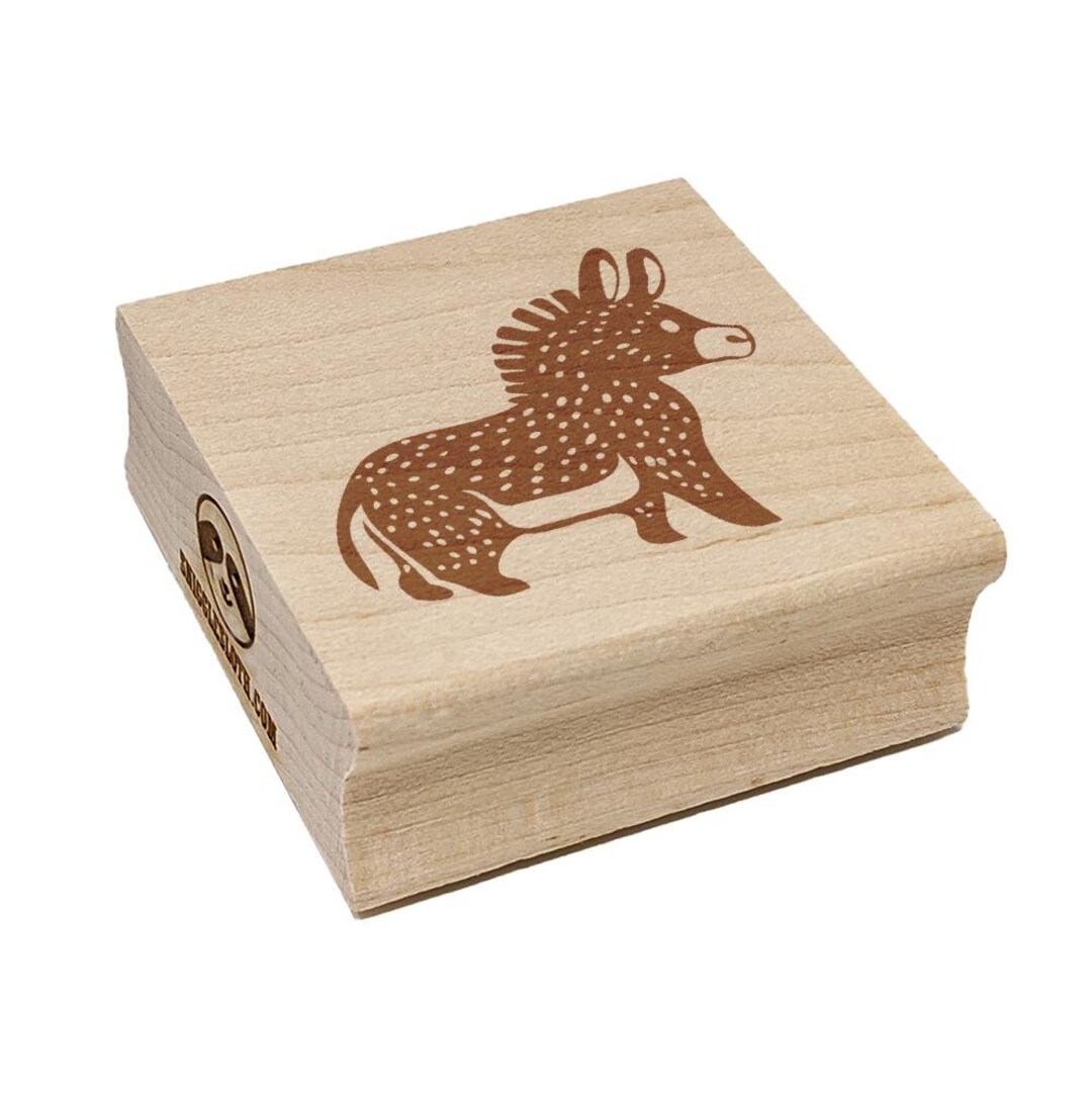Cute Chubby Donkey Mule Square Rubber Stamp for Stamping - Etsy