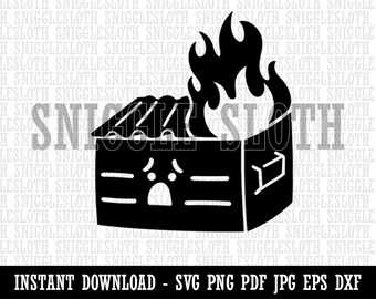 2020 Dumpster Fire Cut File Dumpster svg png pdf dxf Dumpster Fire ...