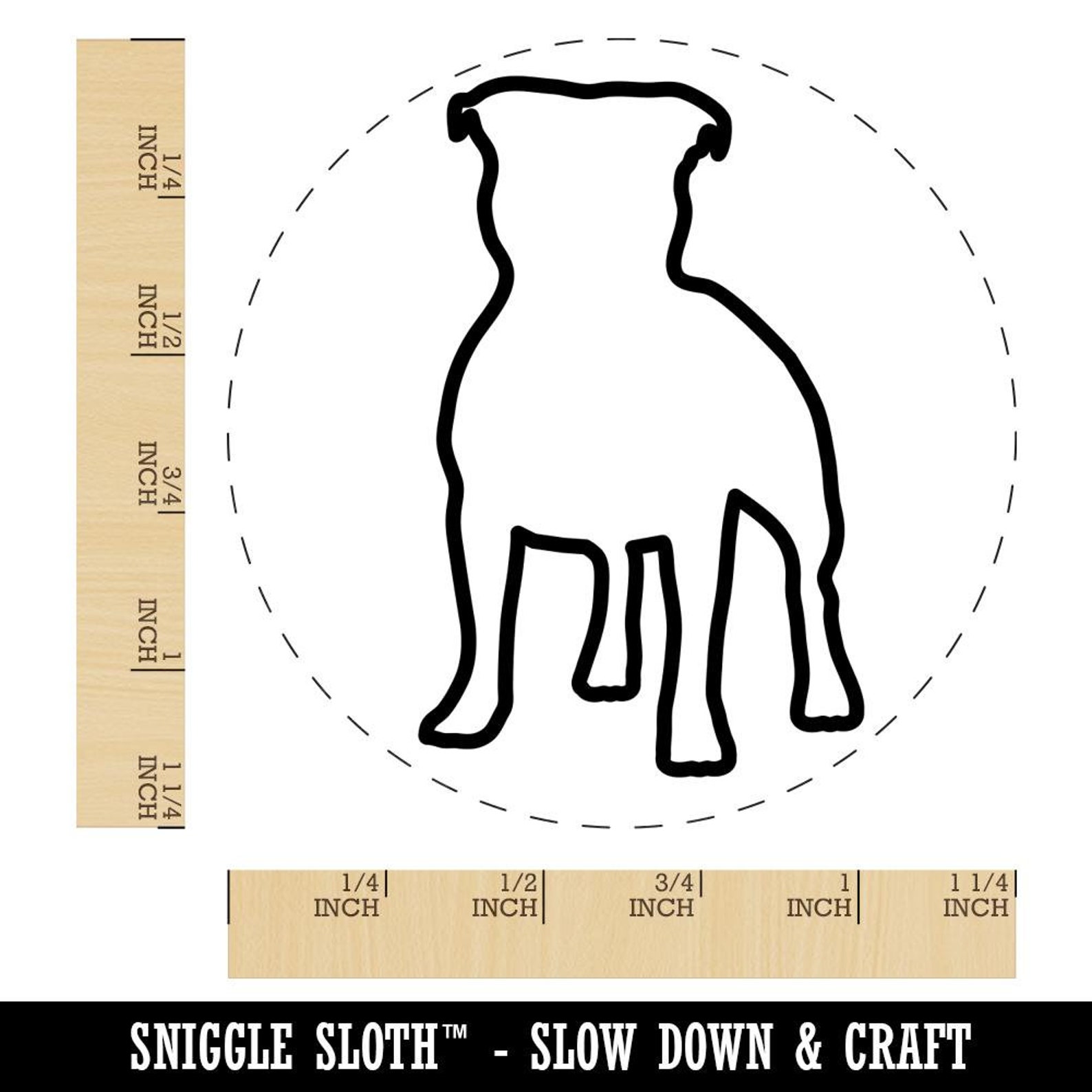 Staffordshire Bull Terrier Dog Outline Rubber Stamp for | Etsy